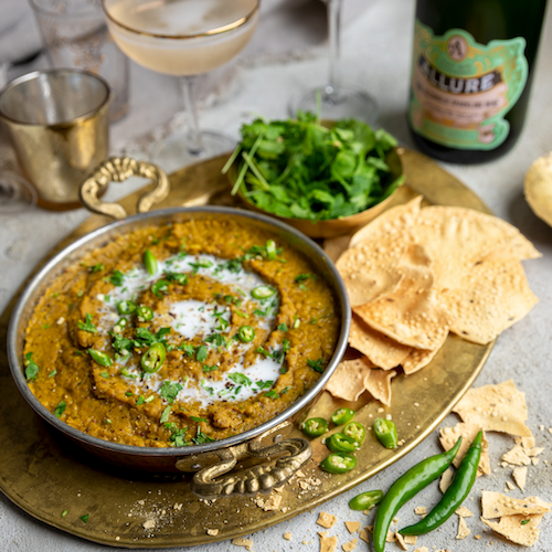 Lentil Dhal and Poppadoms - Food Recipes | Zero Drinks
